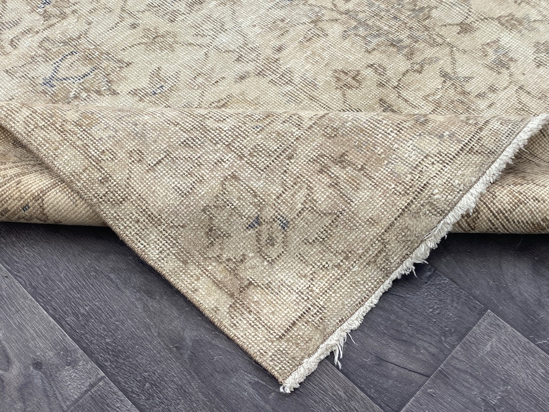 4x7 Beige Vintage Rug Hand Knotted Antique Rug 4x7 Area Rug - Etsy