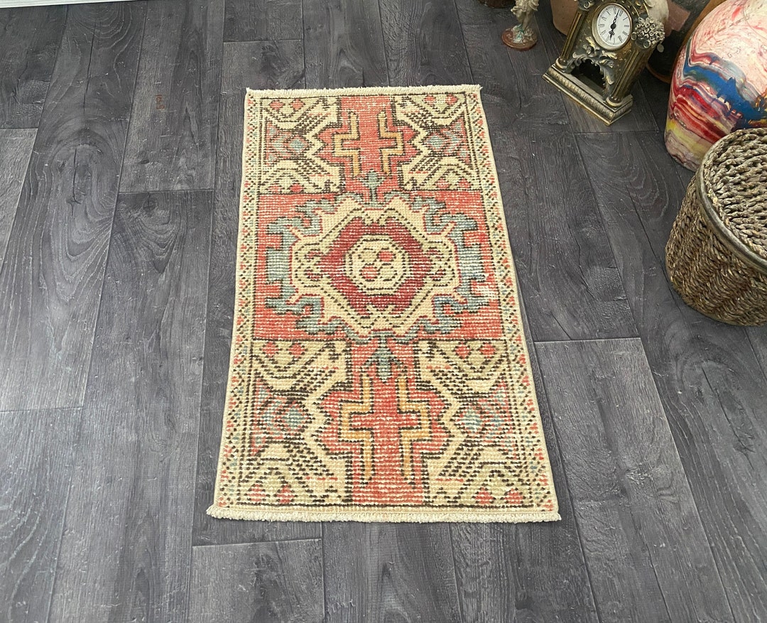 Turkish Door Mat Oriental Red Wool Door Mat Bathroom Rug - Etsy