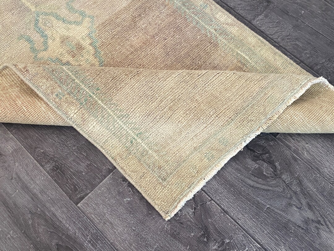 2x4 Faded Red Green Turkish Door Mat, 2x4 Handmade Faded Red Green ...