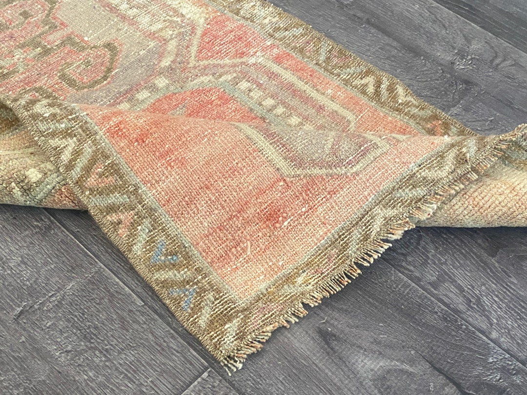 2x4 Red Turkish Rug 2x4 Red Purple Door Mat Handwoven Vintage - Etsy