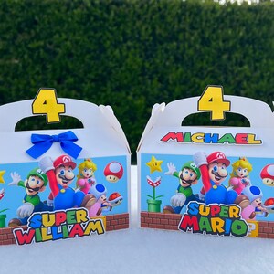 Super Mario Bros Favor Box, Super Mario Treat Box, Mario Birthday ...