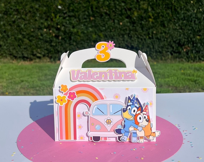 Bluey Birthday, Bluey Groovy Birthday, Bluey Favor Box, Bluey Candy Box ...