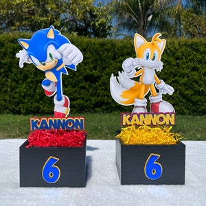 Sonic Centerpieces Sonic Party Supplies Sonic Party Favors Sonic Birthday Decorations Tails Knuckles Shadow Sonic Birthday Party Etsy Sweden