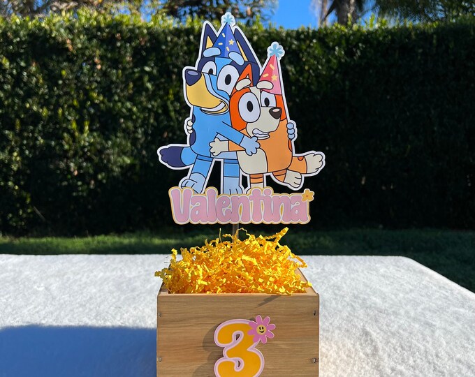 Bluey Centerpiece, Bluey Groovy, Bluey Birthday Party, Bluey Party ...