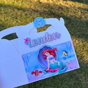 Little Mermaid Favor Box, Mermaid Birthday, Mermaid Gabel Boxes, Little ...