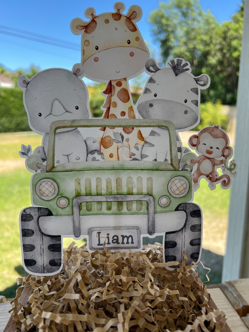 Safari Centerpieces Safari Party Supplies Baby Shower - Etsy