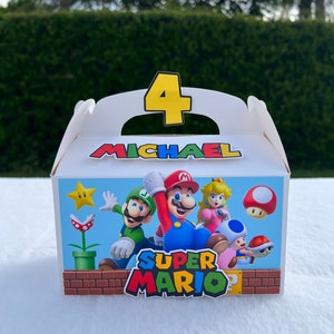 Super Mario Bros Favor Box, Super Mario Treat Box, Mario Birthday ...