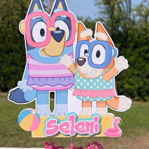 Bluey Pool Party, Bluey Summer. Bluey Centerpieces, Bluey Pool Party ...