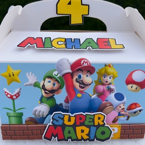 Super Mario Bros Favor Box, Super Mario Treat Box, Mario Birthday ...