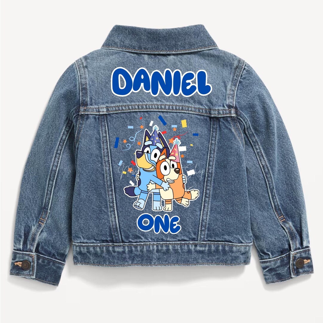 Bluey, Bluey Denim Jacket, Bluey Birthday, Bluey Denim Jacket, Bluey ...