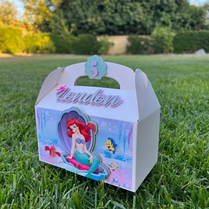 Little Mermaid Favor Box, Mermaid Birthday, Mermaid Gabel Boxes, Little ...