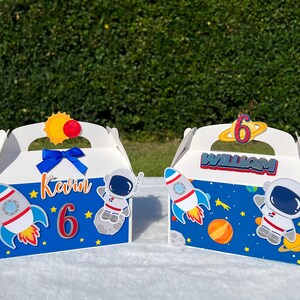 Astronaut Birthday, Astronaut Favor Box, Astronaut Gabel Box, Space ...