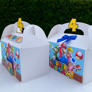 Super Mario Bros Favor Box, Super Mario Treat Box, Mario Birthday ...