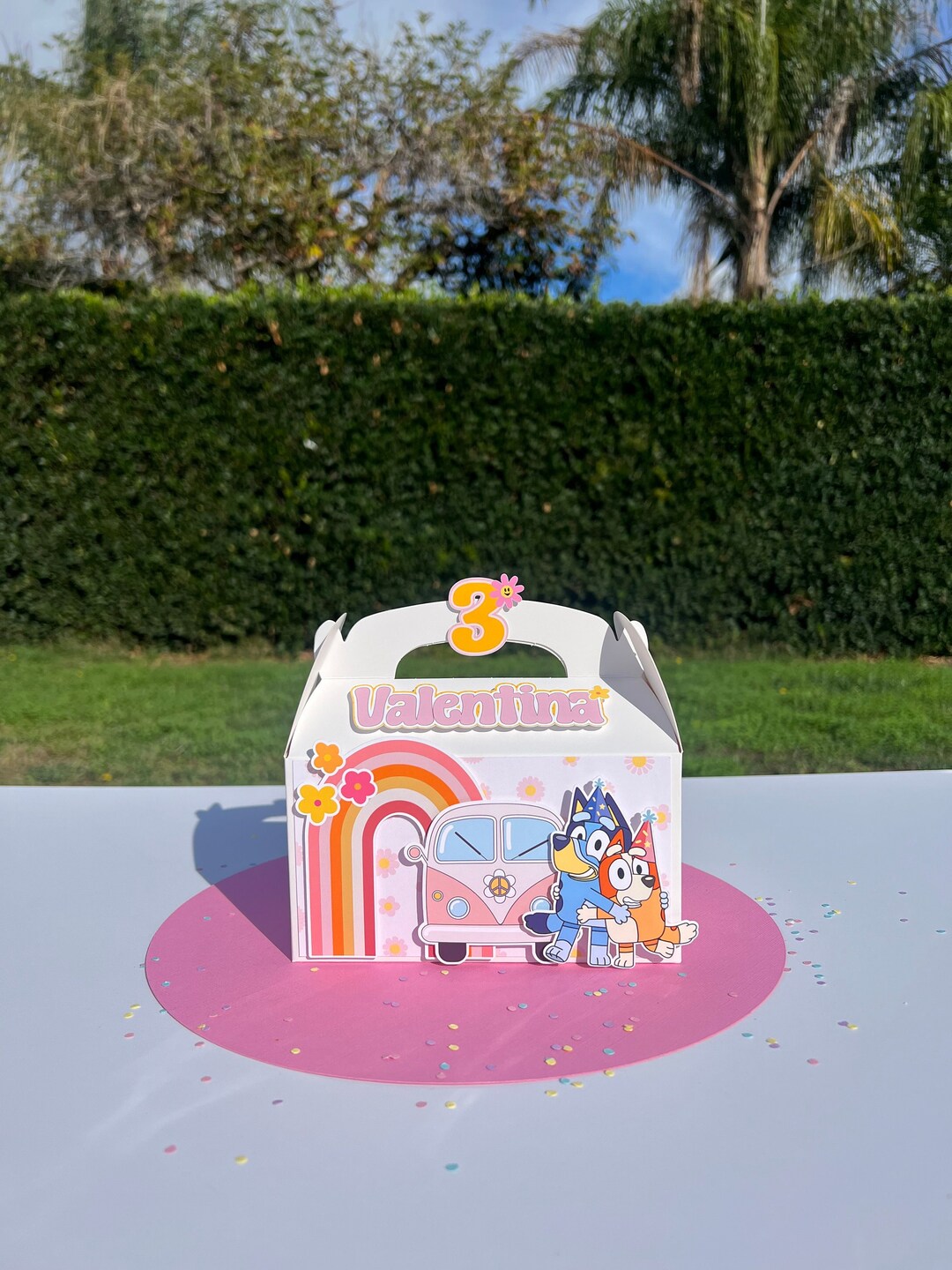 Bluey Birthday, Bluey groovy Birthday, Bluey Favor box, Bluey Candy Box ...