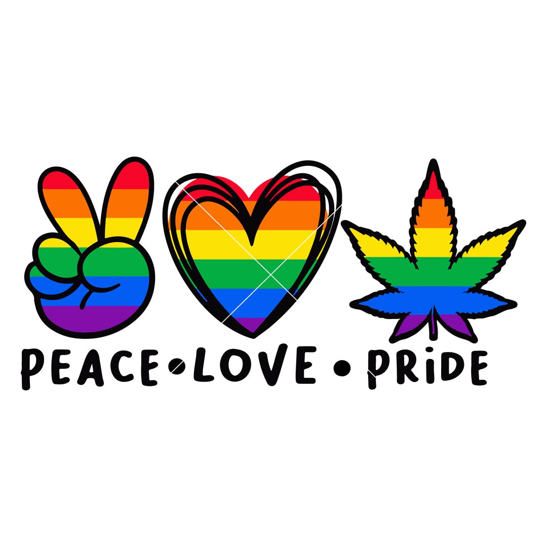 Peace Love Pride Svg Gay Pride Svg Lgbt Svg Gay Svg Pride Svg