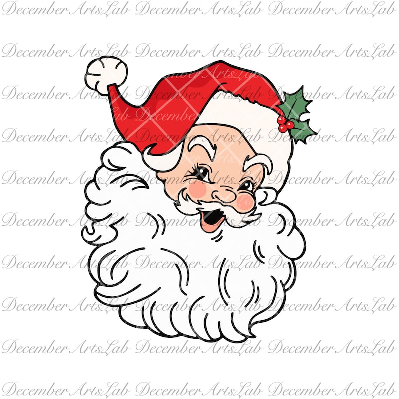 Santa Iron on Vintage - Etsy