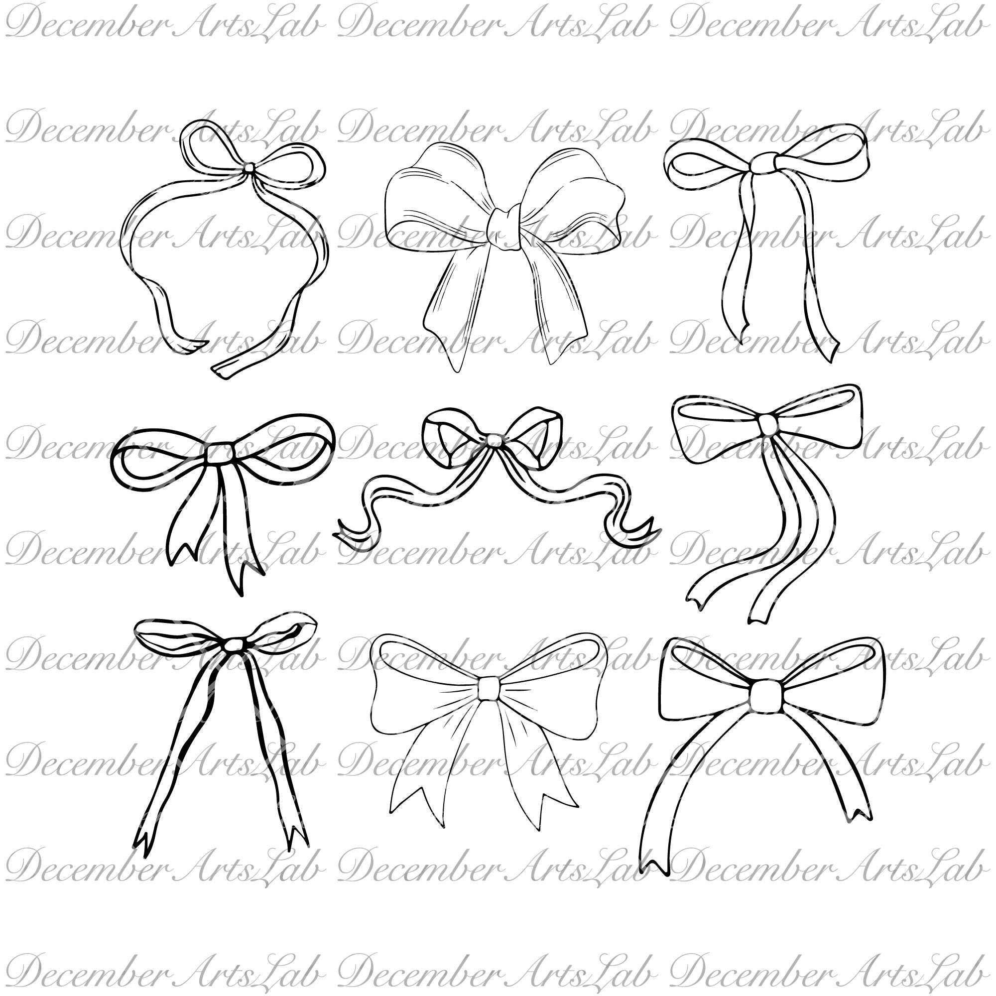 Paquete SVG de lazo de cinta, SVG de cinta, SVG de lazo, SVG de lazo ...