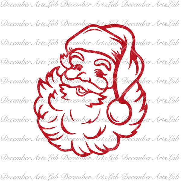 Retro Santa Svg - Etsy