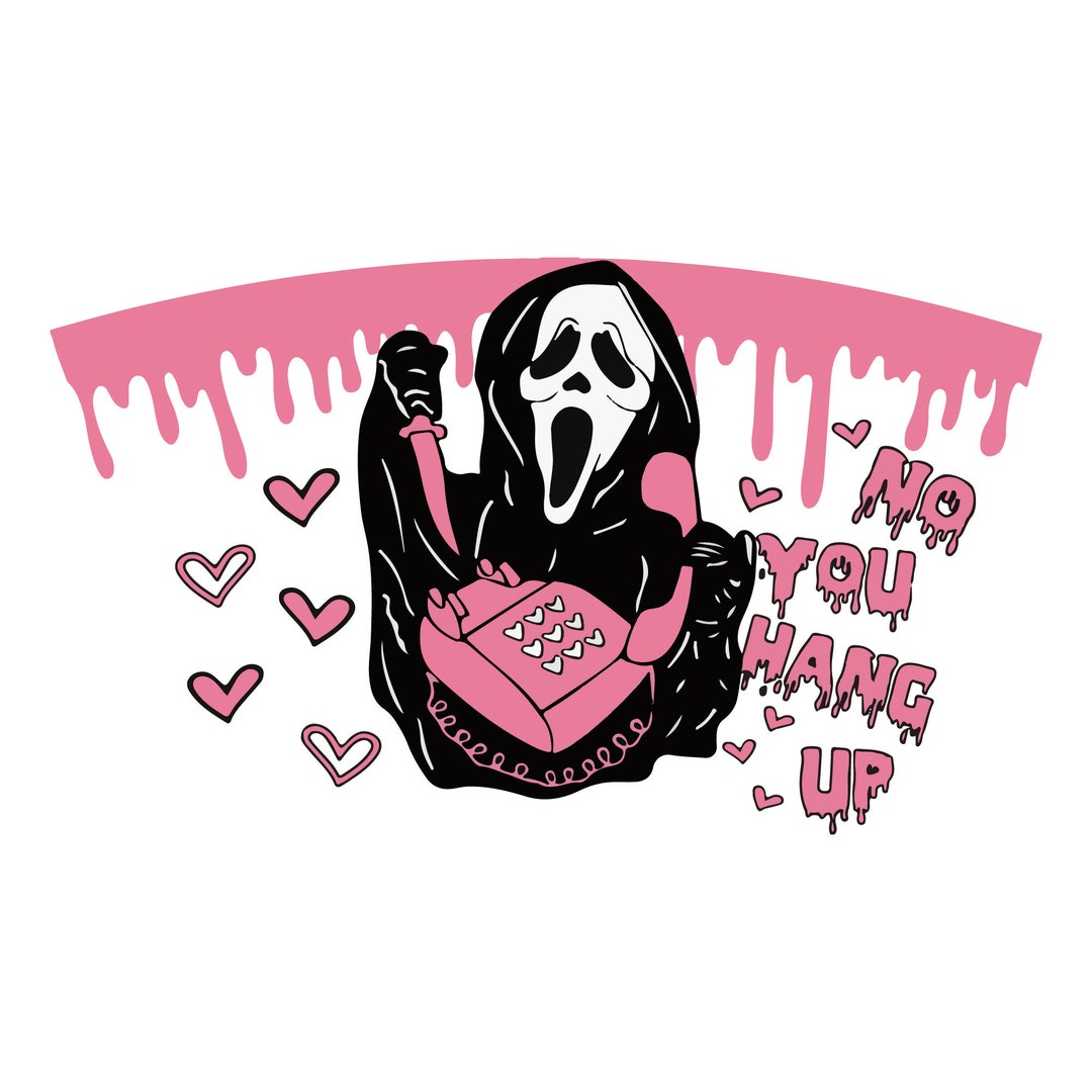 Scream Ghostface No You Hang up PNG, Vintage Ghost Calling Halloween ...