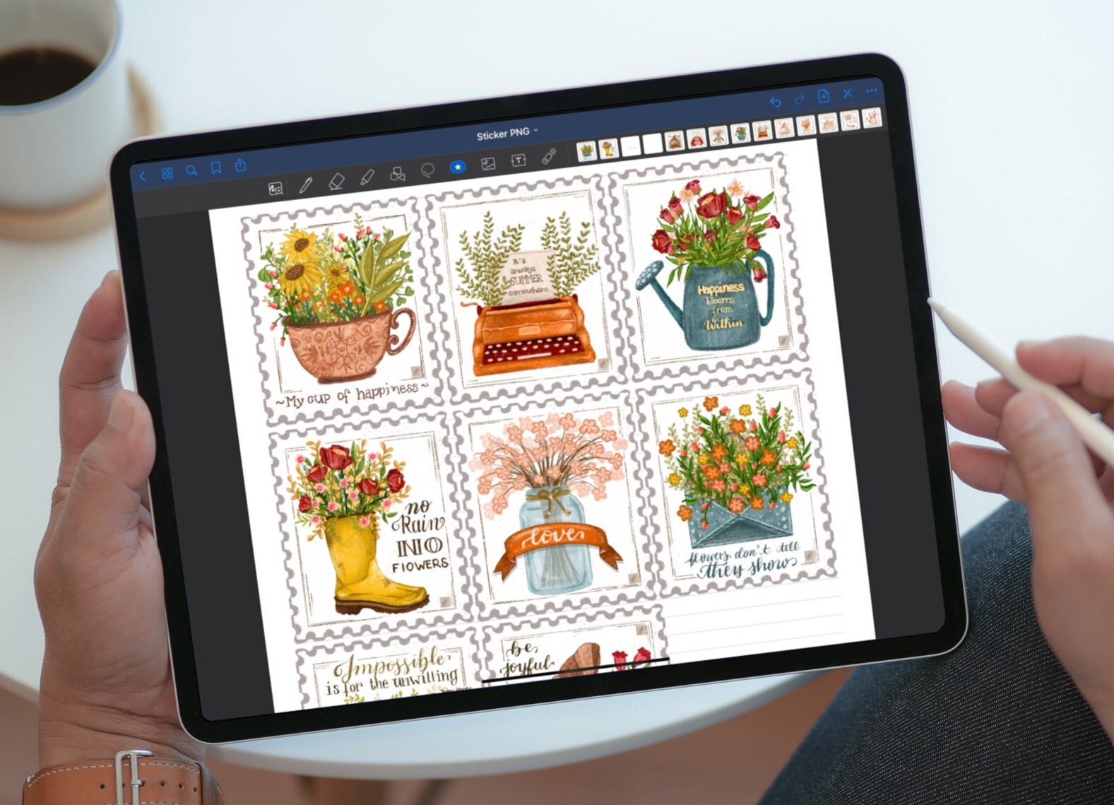 8 Digital Sticker Stamps | Goodnotes | Fall | Download | Digital ...