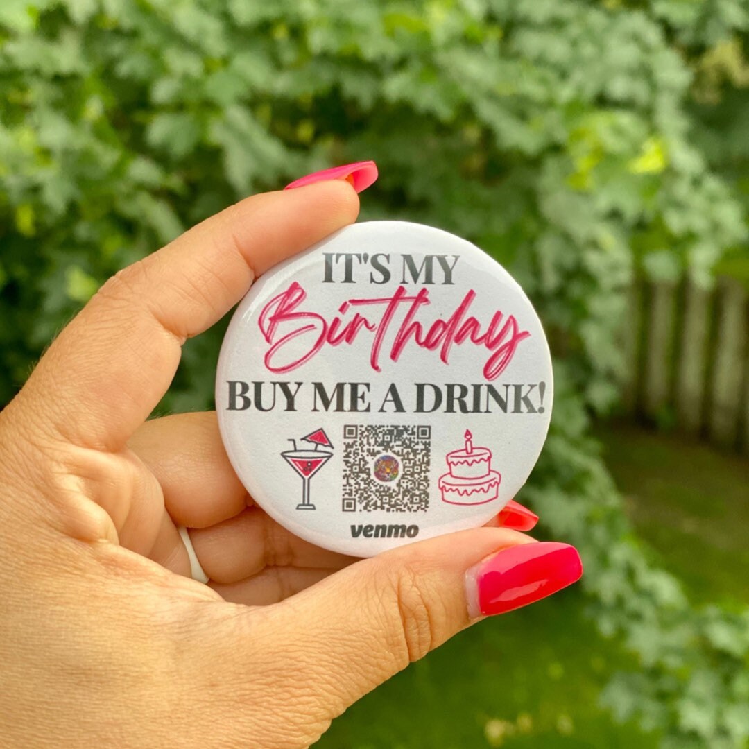 Birthday Venmo Pin Button - Etsy