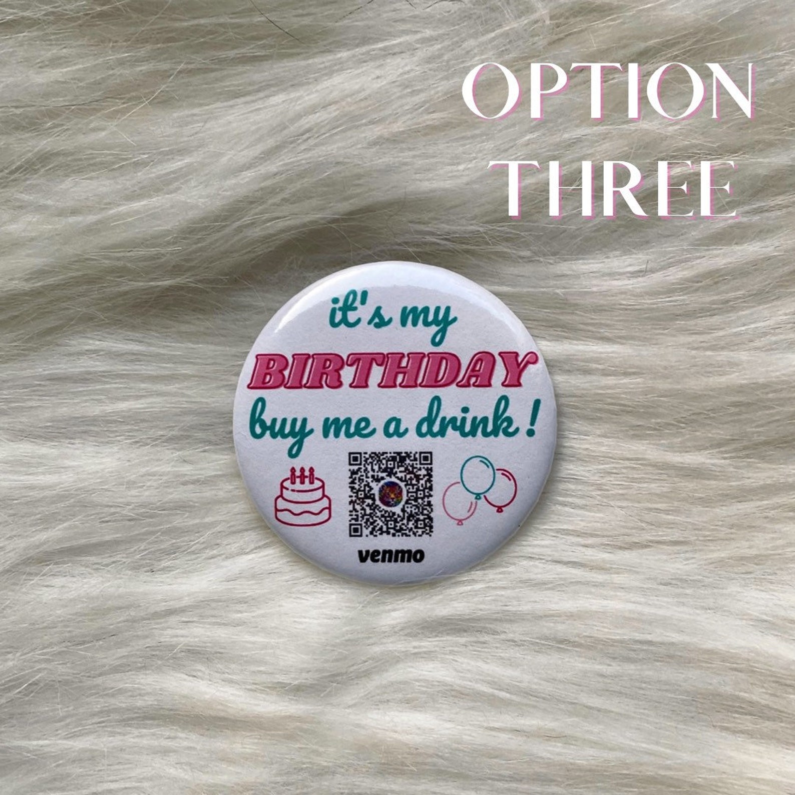 Birthday Venmo Pin Button - Etsy