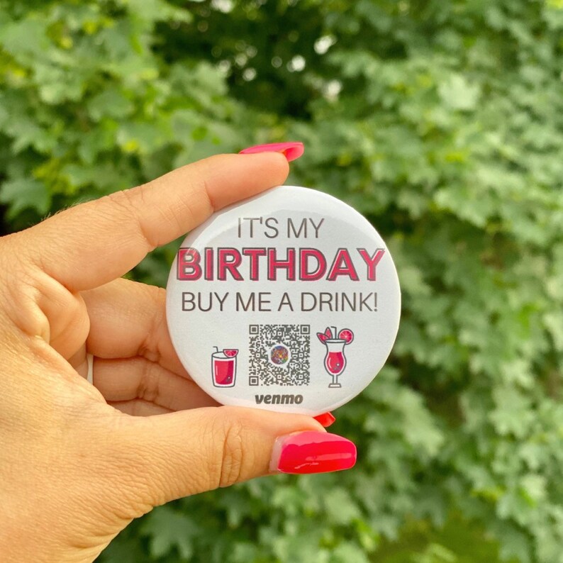 Birthday Venmo Pin Button - Etsy
