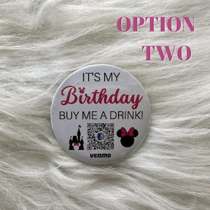 Disney Birthday Venmo Pin Button - Etsy