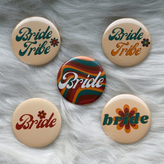 Retro Bachelorette Party Buttons | Etsy