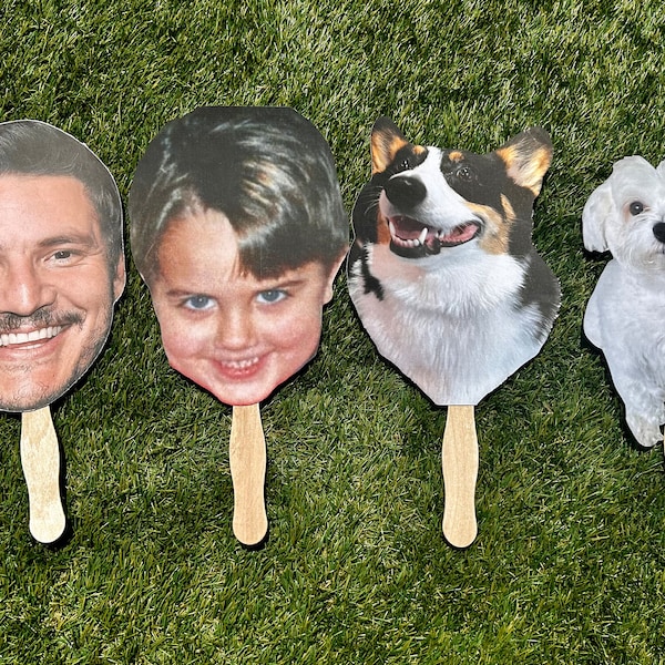 Head Cut Out On Stick Etsy