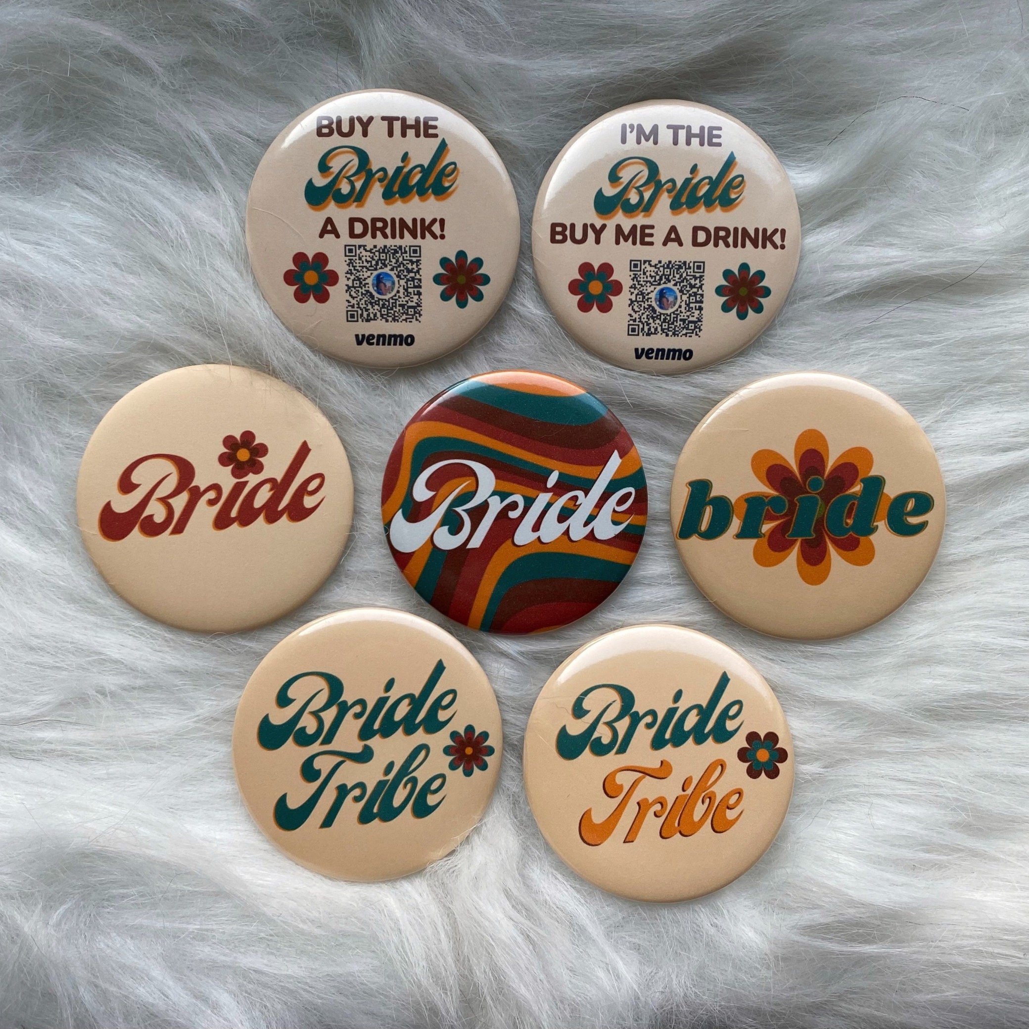 Retro Bachelorette Party Buttons | Etsy