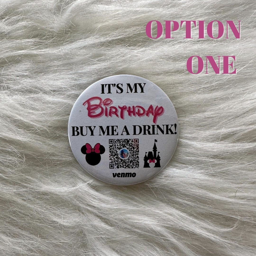 Disney Birthday Venmo Pin Button - Etsy