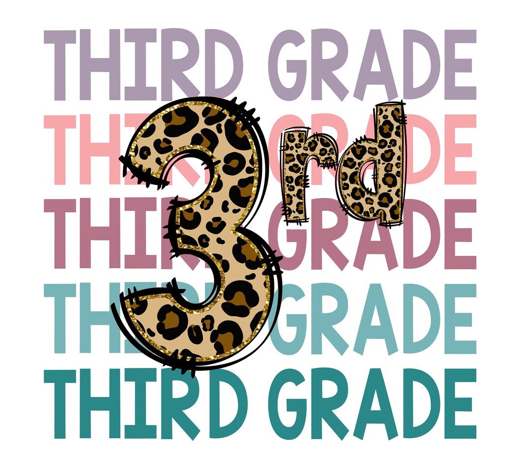 3rd Grade, Teacher, Student, Instant Digital Download, T-shirt ...