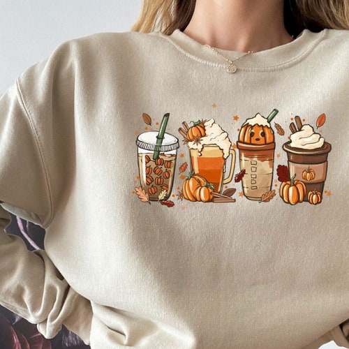 Fall Coffee Sweatshirt Fall Sweater Pumpkin Spice - Etsy