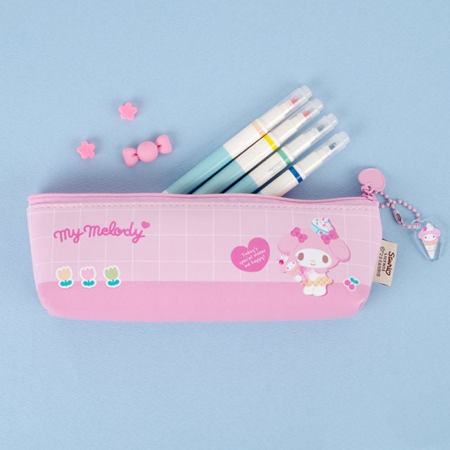 Sanrio Adorable Charaters Charm Pencil Case Pouch Kuromi, Cinnamoroll ...