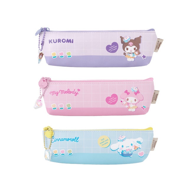 Sanrio Adorable Charaters Charm Pencil Case Pouch Kuromi, Cinnamoroll ...