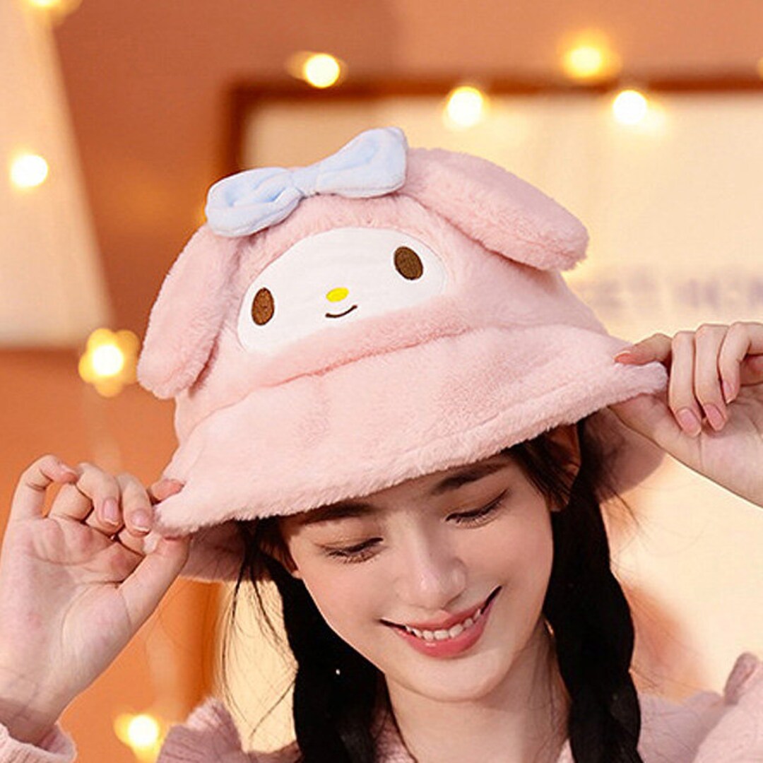 Fluffy Fur Character Bucket Hat 3D Kuromi Pochacco - Etsy