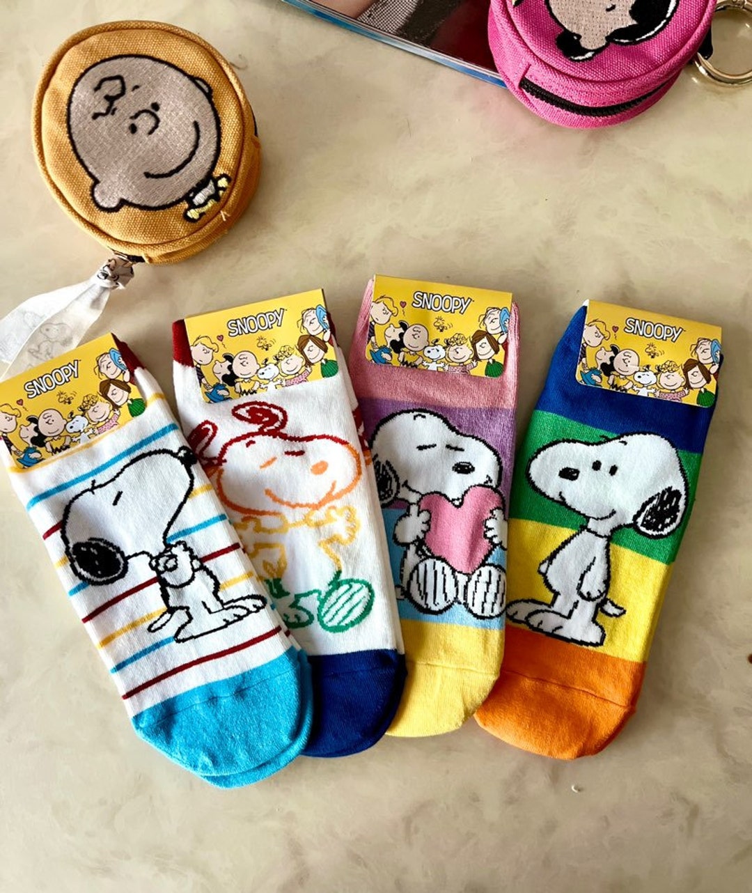 Peanuts Snoopy Charlie Brown Ankle Socks/ Cotton Ultra Soft Women ...
