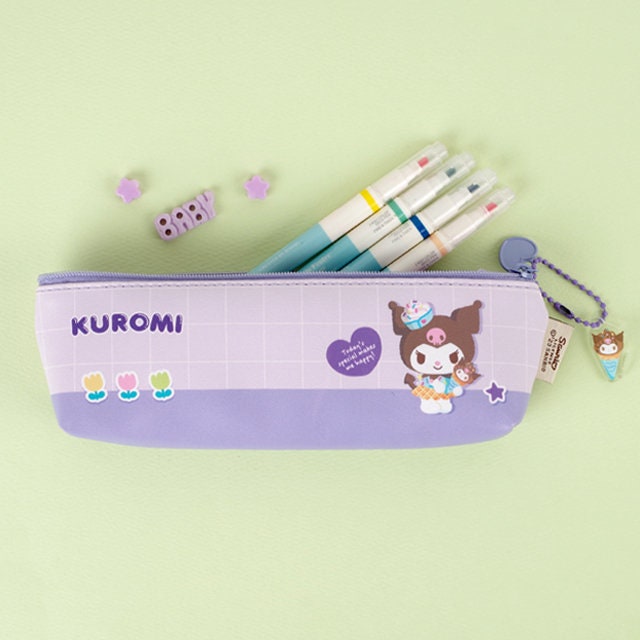 Sanrio Adorable Charaters Charm Pencil Case Pouch Kuromi, Cinnamoroll ...