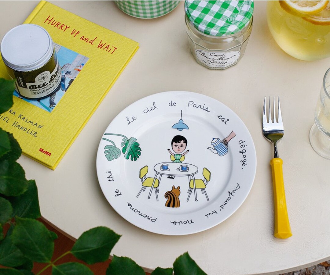 1537 Aurore Home Cafe Plates Parisian Cafe Style-dessert Plate M ...
