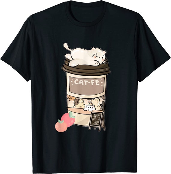 Cute Cat Cafe Kawaii Cat Coffee Anime Neko Kitty Cat Puns - Etsy