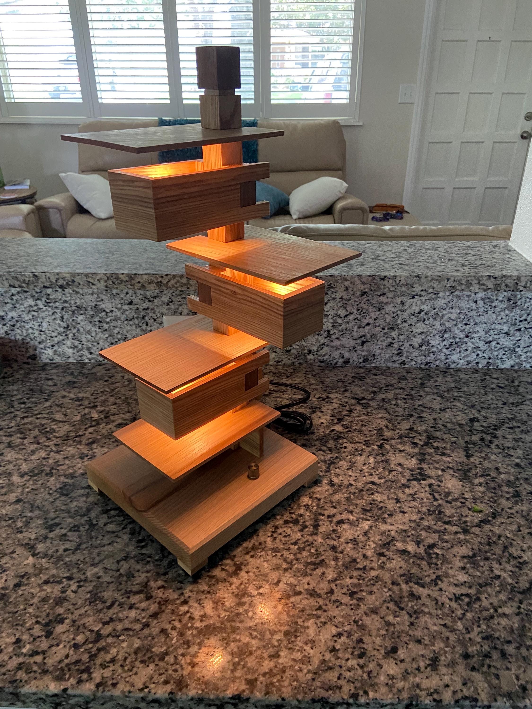 Frank Lloyd Wright Inspired Lamp ash - Etsy