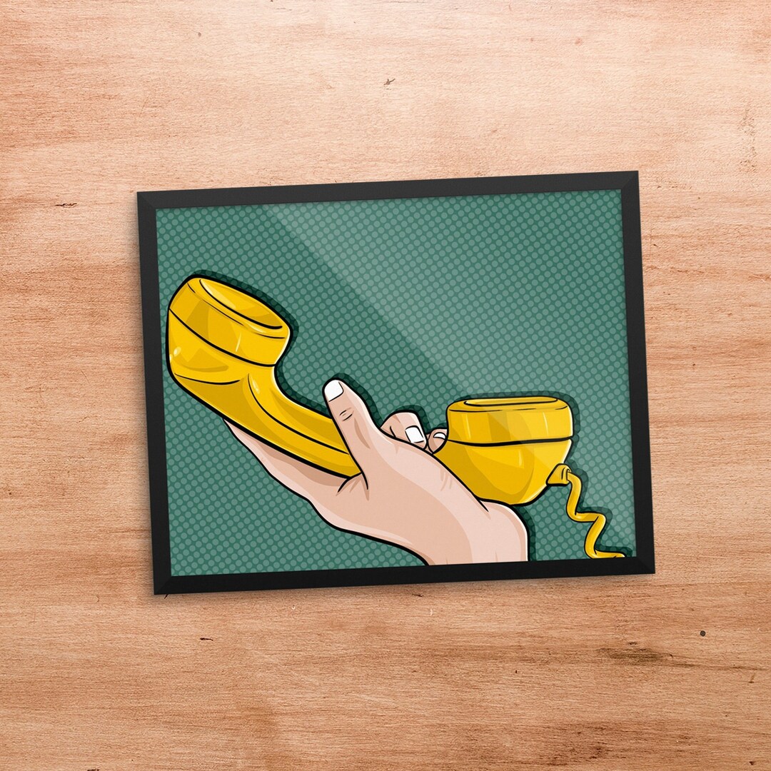 Landline Mid Century Art Print - Etsy