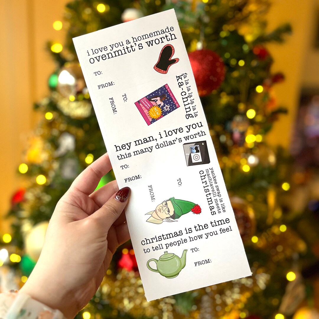 The Office Christmas Gift Tags / Sticker Gift Tags / to From Stickers ...