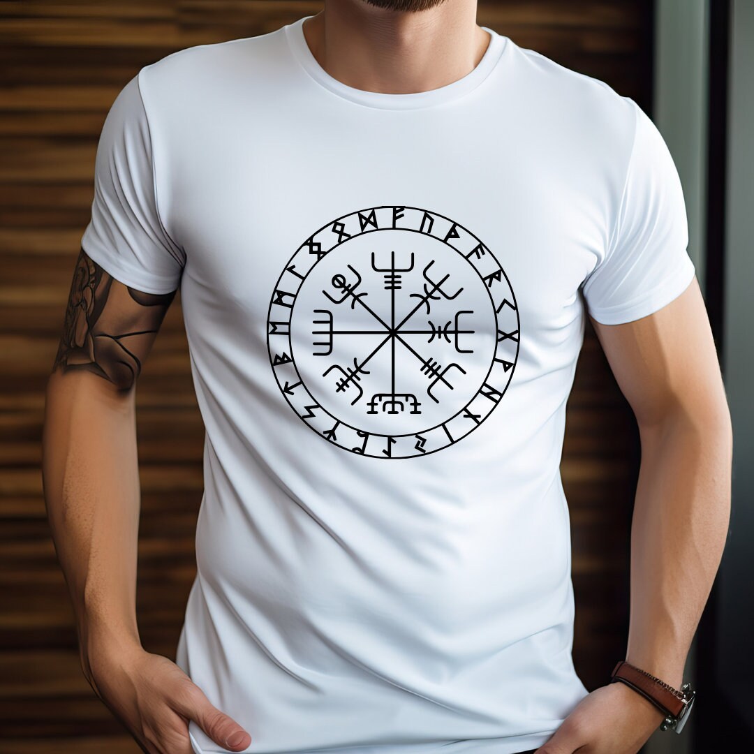 Vegvisir Viking Compass Shirt, Norse Viking Runes Shirt, Viking Norse ...