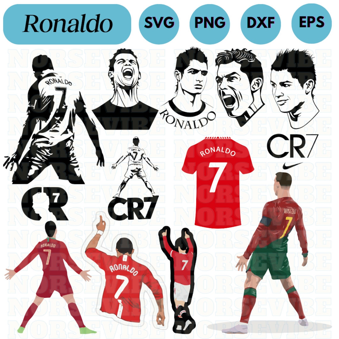 Cristiano Ronaldo SVG, Ronaldo Svg Bundle, Ronaldo Png, Ronaldo Clipart ...