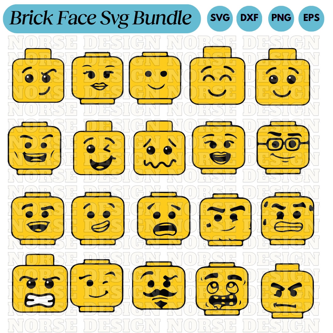 20 Brick Faces SVG Bundle, Brick Face Png, Bausteine SVG, Brick SVG Png ...