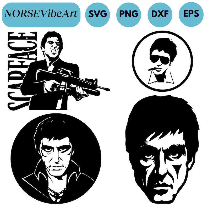 Scarface Svg Bundle, Tony Montana Svg, Scarface Png, Tony Montana Svg ...