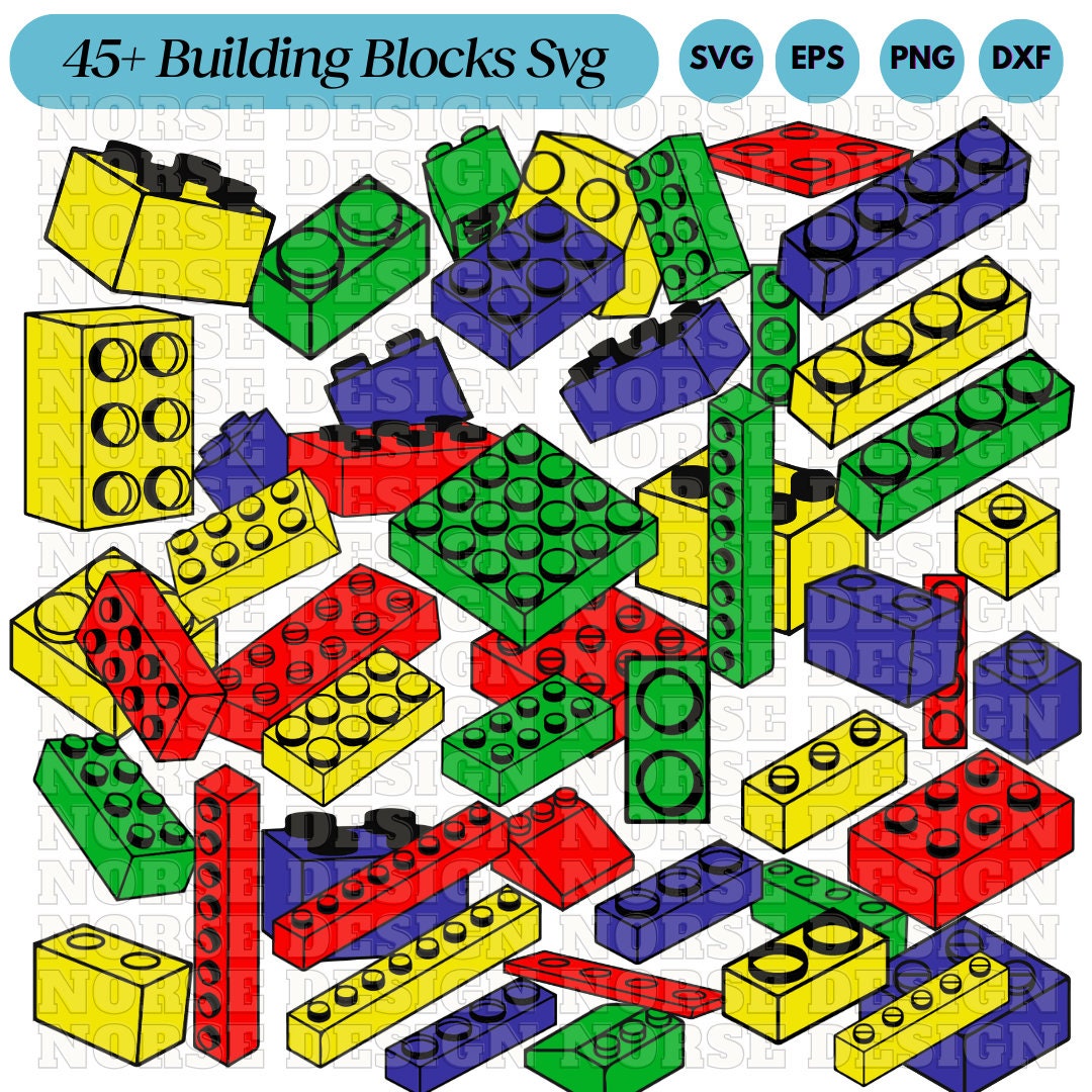 45 Building Blocks Svg Bundle, Building Blocks Png, Building Blocks Cut ...
