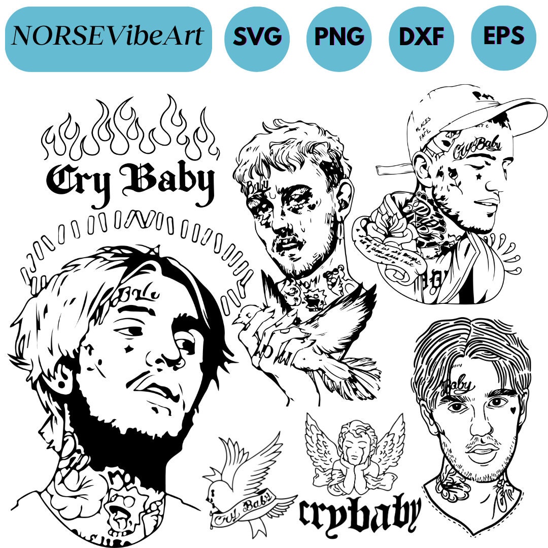 Lil Peep Svg Bundle Lil Peep Png Lil Peep Silhouette Lil Peep Clipart Lil Peep Vector Pack